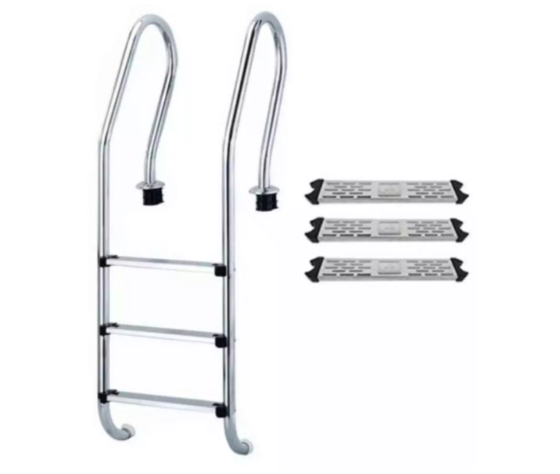 Jet-flo (3 steps) Stainless steel pool ladder - Immersive Water Solution