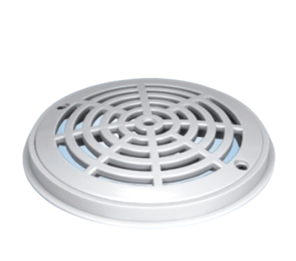 Jet-Flo Frame and Grate Round 7-3/4" White - Immersive Water Solution